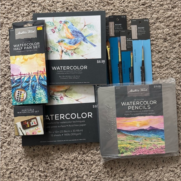 Master's Touch | Art | Masters Watercolor Art Set With Pencils And Half ...